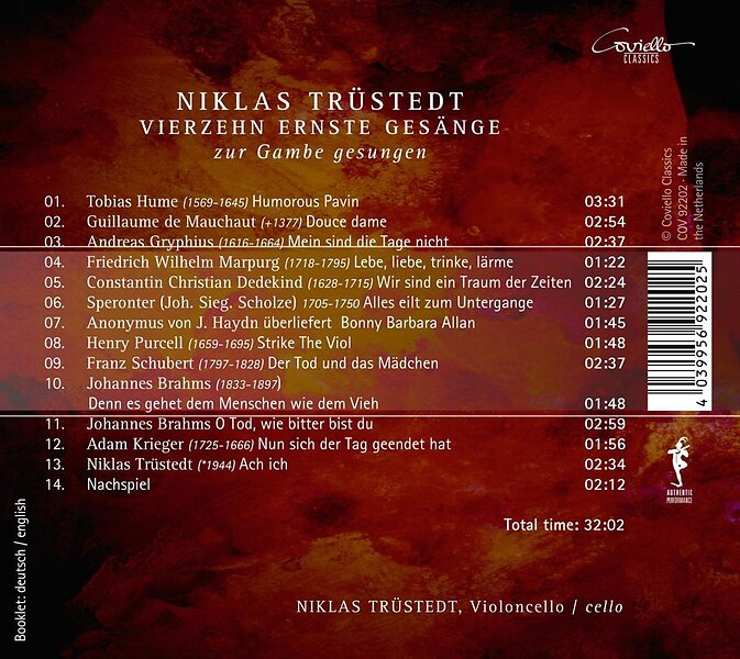 Niklas Trustedt, Constantin Christian Dedekind Vierzehn Ernste Gesange ...