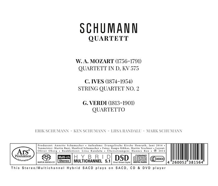 Schumann Quartett Schumann Quartett String Quartets CD, från 252 kr i ...