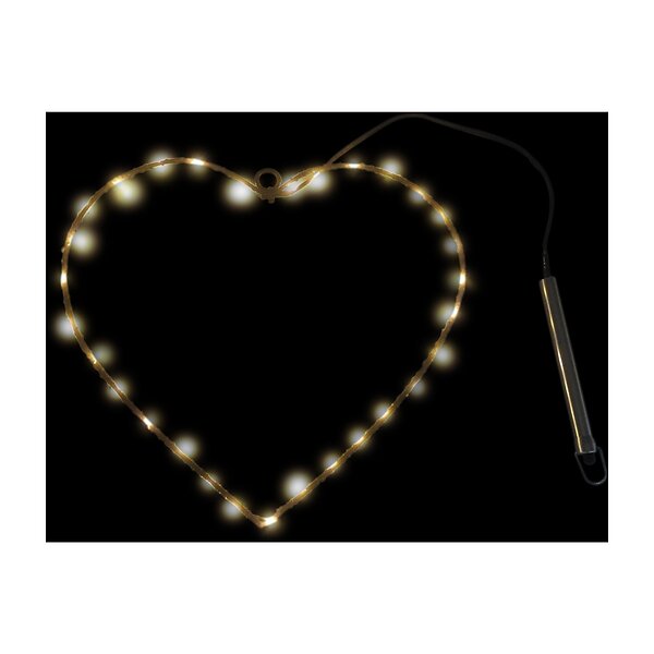 Kulz Metal Hjerte Dekoration med LED-lys - Tilbud fra 99 kr