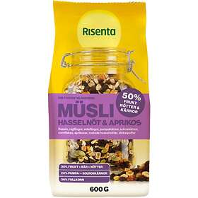 Risenta Müsli Hasselnöt & Aprikos 600g - Hitta bästa pris på Prisjakt
