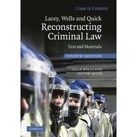 Celia Wells: Lacey, Wells and Quick Reconstructing Criminal Law, Från ...
