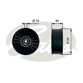 Gates Styrrulle, flerspårsrem T36500 - Sammenlign priser hos Prisjakt
