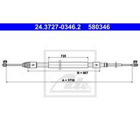 ATE Citroen Vajer parkeringsbroms 24372703462, Från 193 kr