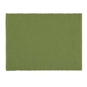 Linum Uni Bordsunderlägg 35x46 cm 4-pack, Mossgrön Bomull, Från 299 kr
