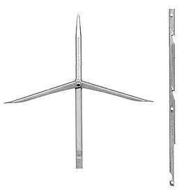 Sigalsub Tahitian Spearshaft Notched Double Barb 6,5 Mm Silver 125 cm ...
