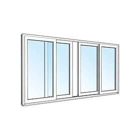 Westcoast Windows Skjutdörr West Coast 3-Glas Classic Aluminium 4-Delad ...