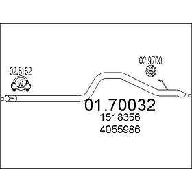 MTS Avgasrör 01,70032 - Hitta bästa pris på Prisjakt