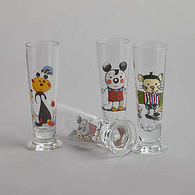 Vintage SÅLD "Musen" Snapsglas 4 st Lasse Åberg - Hitta bästa pris på ...