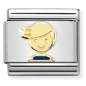 Best pris på Nomination Classic Gold Blue Boy 030272/67 Smykker ...