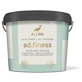 Alcro ad.finess Halvblank Lackfärg, Vit S0500-N, 3l - Hitta bästa pris ...