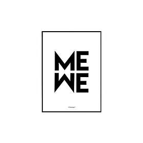 Wallstars Me We Text Svartvit 70x100 cm 3365-70X100 - Hitta bästa pris ...