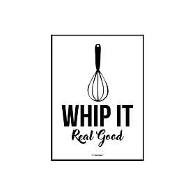 Wallstars Whip It Real Good Illustration/Text Svartvit 61x91 cm 3263 ...