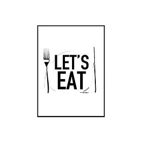 Wallstars Let's Eat Text Svartvit 40x50 cm 274-40X50 - Hitta bästa pris ...
