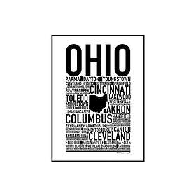 Wallstars Ohio Text Svartvit 30x40 cm 354-30X40 - Hitta bästa pris på ...