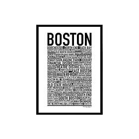 Wallstars Boston Text 50x70 Cm - Hitta bästa pris på Prisjakt