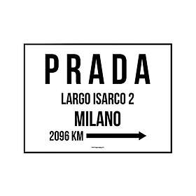 Wallstars Prada Milano Text Svartvit 50x40 cm 3317-40X50 - Hitta bästa ...