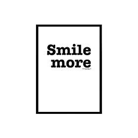 Wallstars Smile More Text Svartvit 61x91 cm 399-61X91 - Hitta bästa ...
