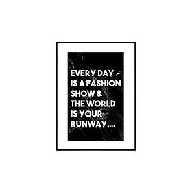 Wallstars The World Is Your Runway Text Svartvit 50x70 cm 1817-50X70 ...