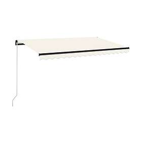 Best pris på Markis manuellt infällbar med LED 400x350 cm gräddvit Vit ...