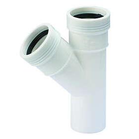 Wavin 50/50x45° Wafix Pp Grenrør Hvit, Från 46 kr