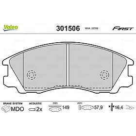 Valeo Bromsbeläggssats, skivbroms 301506 - Black Friday 2025 ...