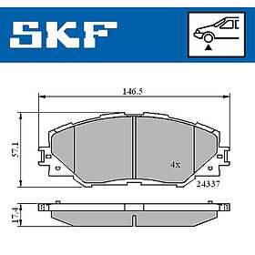 SKF Bromsbeläggssats, skivbroms VKBP 80235, Från 437 kr