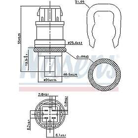 Nissens Sensor, kylmedietemperatur 207061 - Sammenlign priser hos Prisjakt