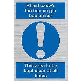 Viking Signs Skyltar ma924-a4p-s"rhaid Cadw 'R Fan HON YN glir Bob ...