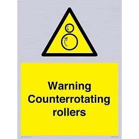 Viking Signs Varning roterande rullar skylt – 300 x 400 mm – A3P, Från ...