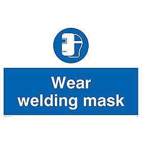 Viking Signs Skylt mp290-a4l-3 m "svetsning mask bär" tecken, 3 mm styv ...