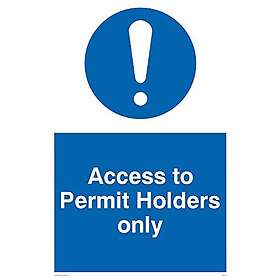 Viking Signs MV316-A4P-V "Access To Permit Holder Only"-skylt, vinyl ...