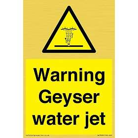 Viking Signs Warning Geyser water jet skylt – 100 x 150 mm – A6P ...