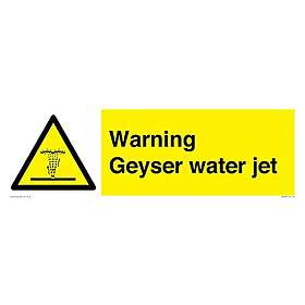 Viking Signs Warning Geyser water jet skylt – 600 x 200 mm – L62, Från ...