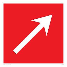 Viking Signs skyltar FV361-S15-1M diagonalt brandutrustning pil skylt ...