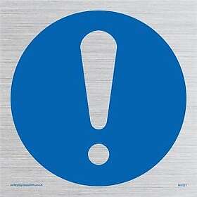 Viking Signs MV321-S40-SV utropstecken skylt, silver vinyl, 400 mm H x ...