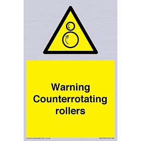 Viking Signs Varning roterande rullar skylt – 100 x 150 mm – A6P, Från ...