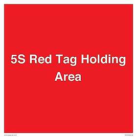 Viking Signs 5S röd tagg håller områdesskylt – 400 x 400 mm – S40 ...
