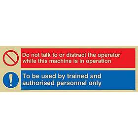 Viking Signs CM202-L31-G"Do Not Talk Or Distract Machine Operator ...