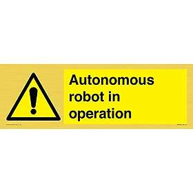 Viking Signs Autonom robot i driftsskylt – 450 x 150 mm – L41, Från 376 kr