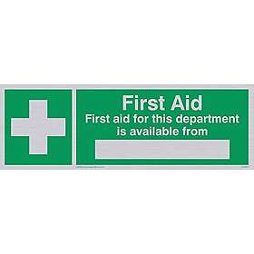 Viking Signs SX462-L15-SV "First Aid For This Department Is Available ...