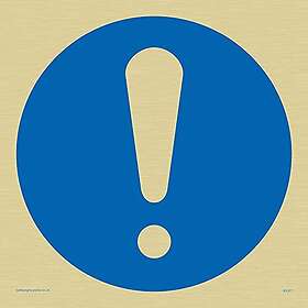 Viking Signs MV321-S15-G utropstecken symbol skylt, styv guld plast ...