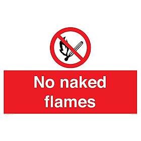 Viking Signs Skylt utan nakna flammor 600 x 400 mm A2L, Från 303 kr