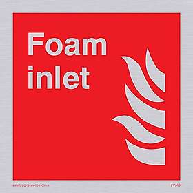 Viking Signs FV369-S85-SV"Foam Inlet"-skylt, silver, vinyl, 85 mm H x ...