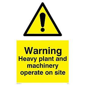 Viking Signs WC5337-A4P-3M"Warning Heavy Plant And Machinery Operate On ...