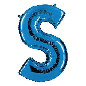 Ballongkungen Bokstavsballong Blå Metallic Bokstav S, Från 50 kr