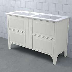 Björbo Badrum Tvättställsskåp Saga Dubbel Kommod 130/49 Harv Varmgrå ...