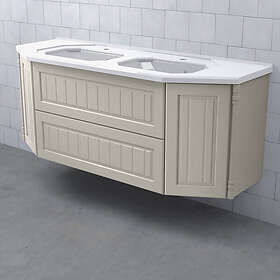 Björbo Badrum Tvättställsskåp Valhall 150 Lådor Dubbel Kommod Sand ...