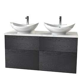 Miller Badrum Tvättställsskåp New York 120 för Fristående Kommod svart ...