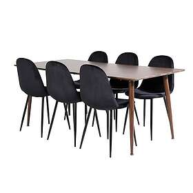 Venture Home Matgrupp Pobbie med 6 Stolar Sammet Polar Dining Table 180 ...