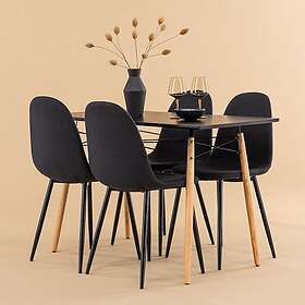 Venture Home Matgrupp Danburi med 4 Polar stolar Dining Table Black ...